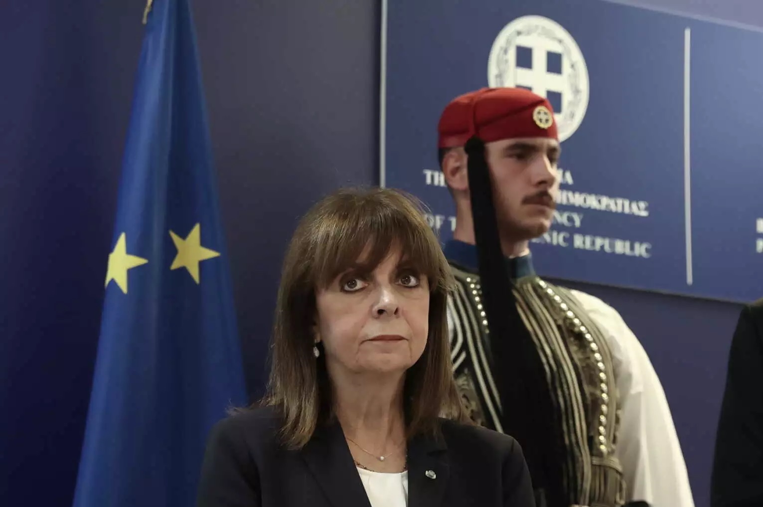 Σακελλαροπούλου: Στην προεδρική φρουρά έκοψε την πρωτοχρονιάτικη πίτα ...
