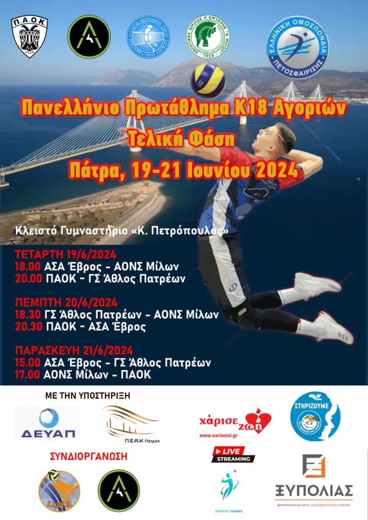 Όλα έτοιμα για το final-4 του Πανελλήνιου βολεϊ Κ18 | ΕΙΔΗΣΕΙΣ
